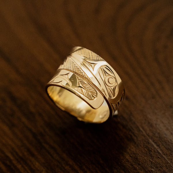 Haida Gold Hand-Carved Rings | Crystal Cabin - Crystal Cabin Gallery